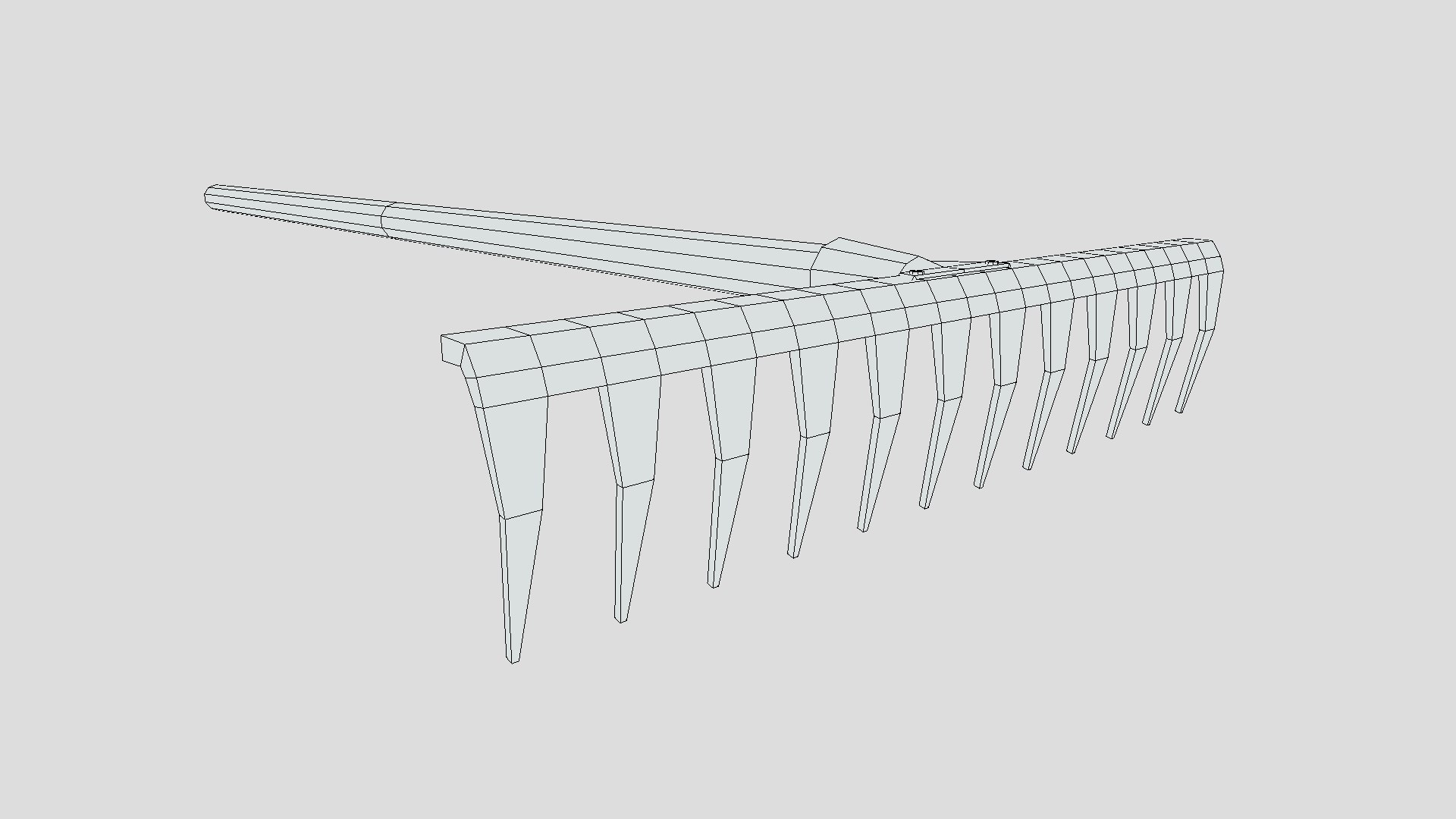 3D Low Poly Cartoon Rake model - TurboSquid 1843401