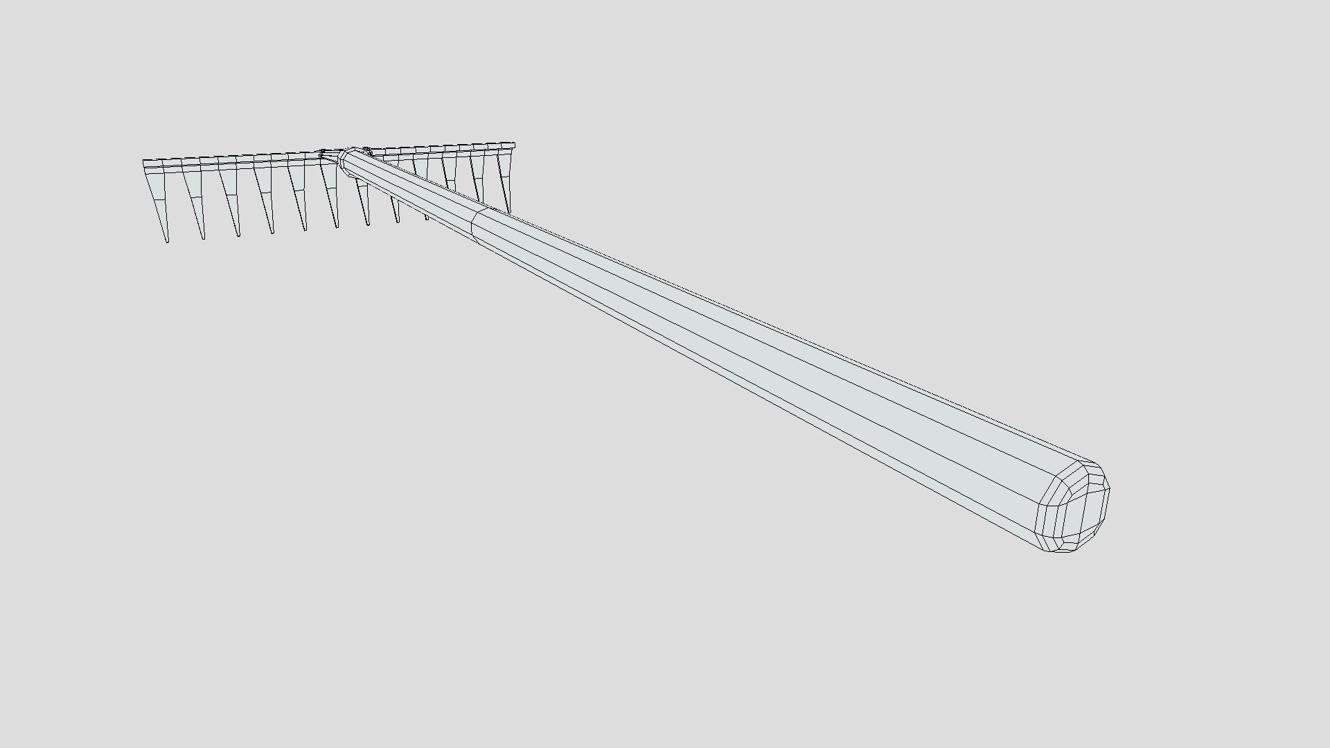 3D Low Poly Cartoon Rake model - TurboSquid 1843401