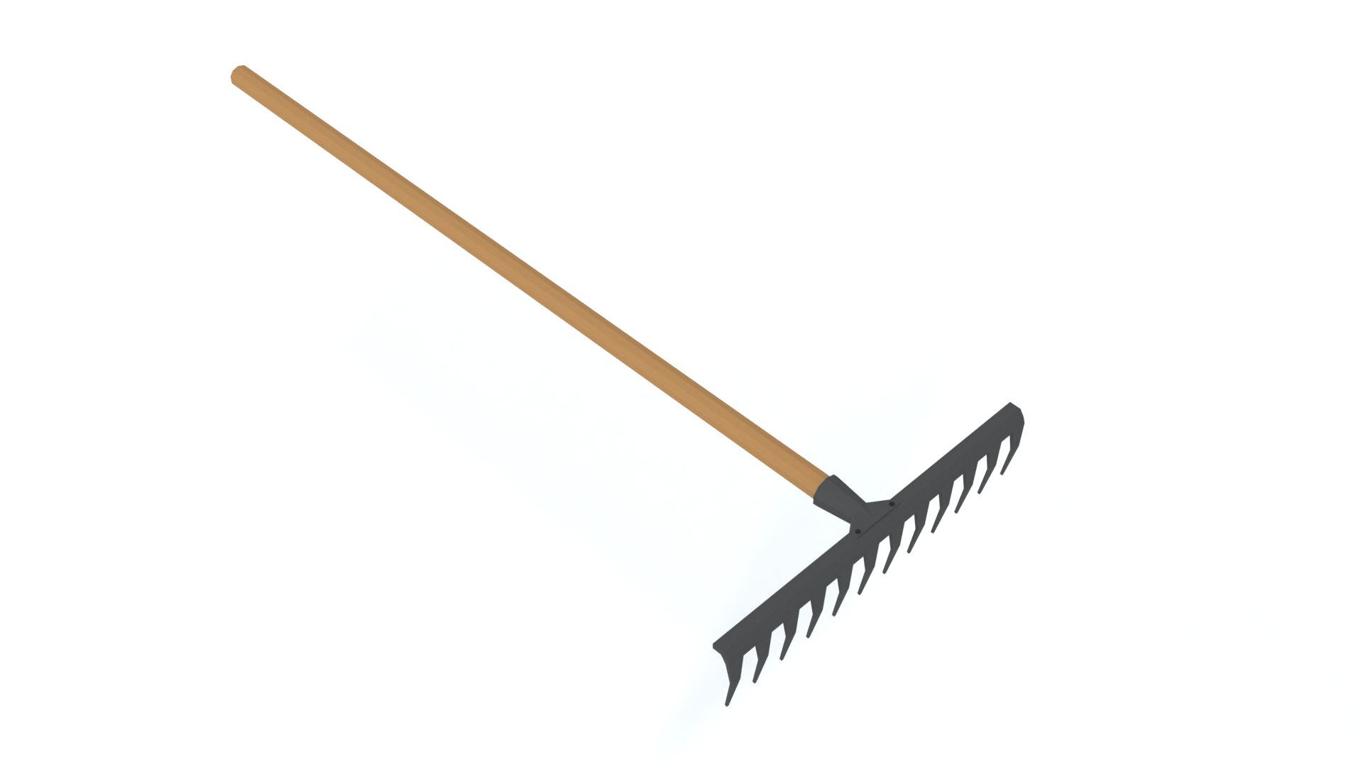 3D Low Poly Cartoon Rake model - TurboSquid 1843401