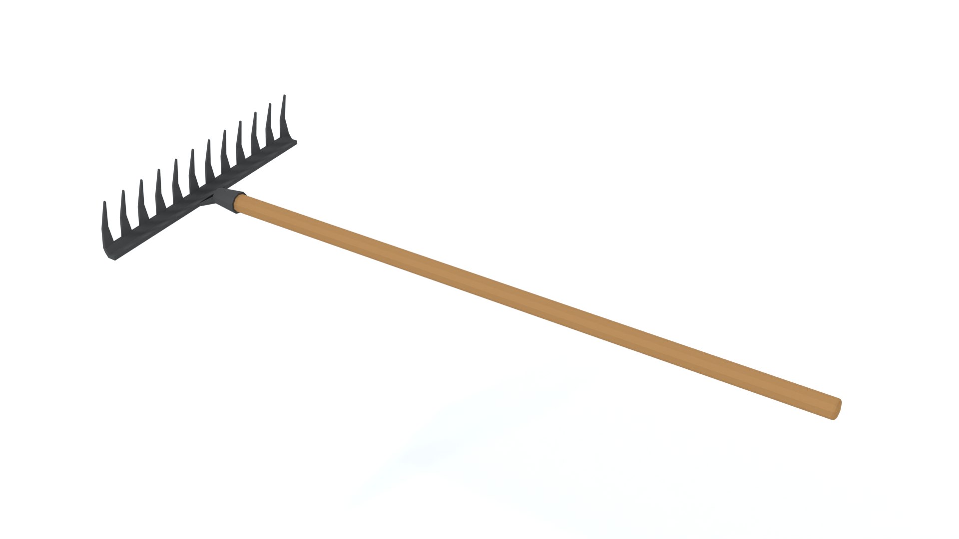 3D Low Poly Cartoon Rake model - TurboSquid 1843401