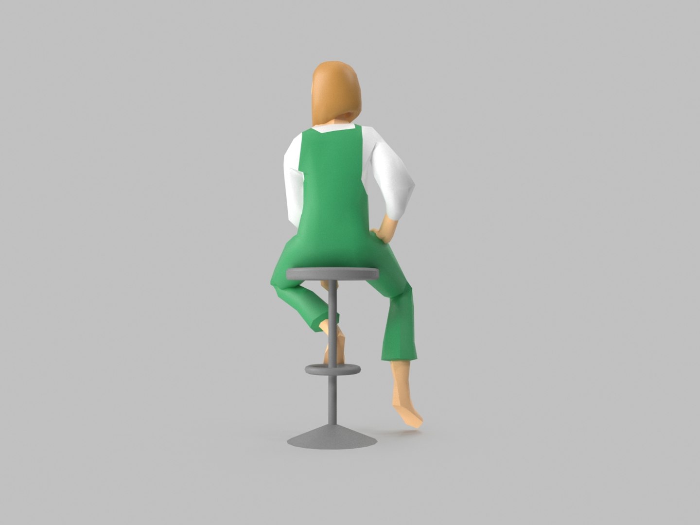 Free 3D Model Colored Low Poly Girl Sitting - TurboSquid 1746899