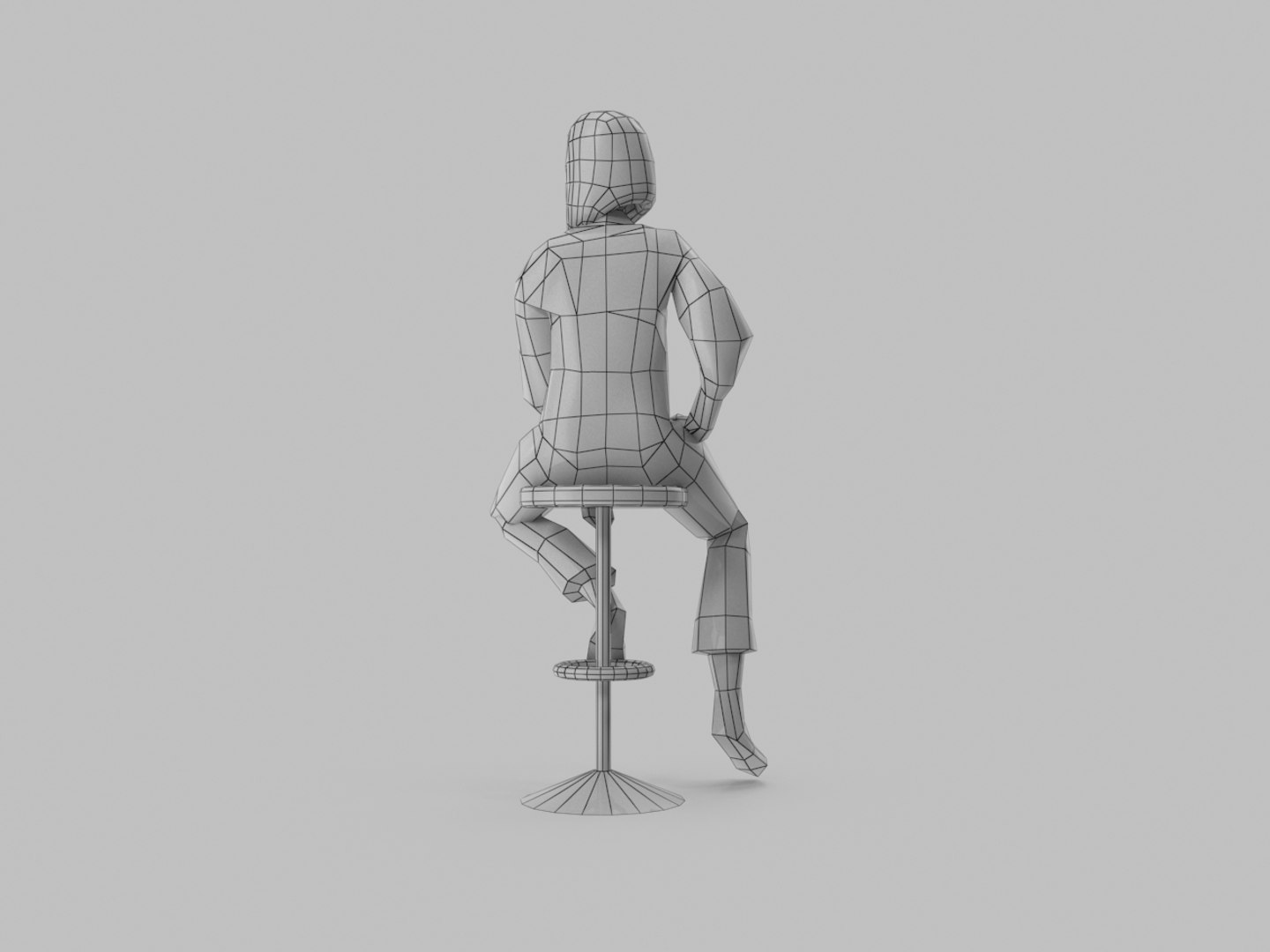 Free 3D Model Colored Low Poly Girl Sitting - TurboSquid 1746899