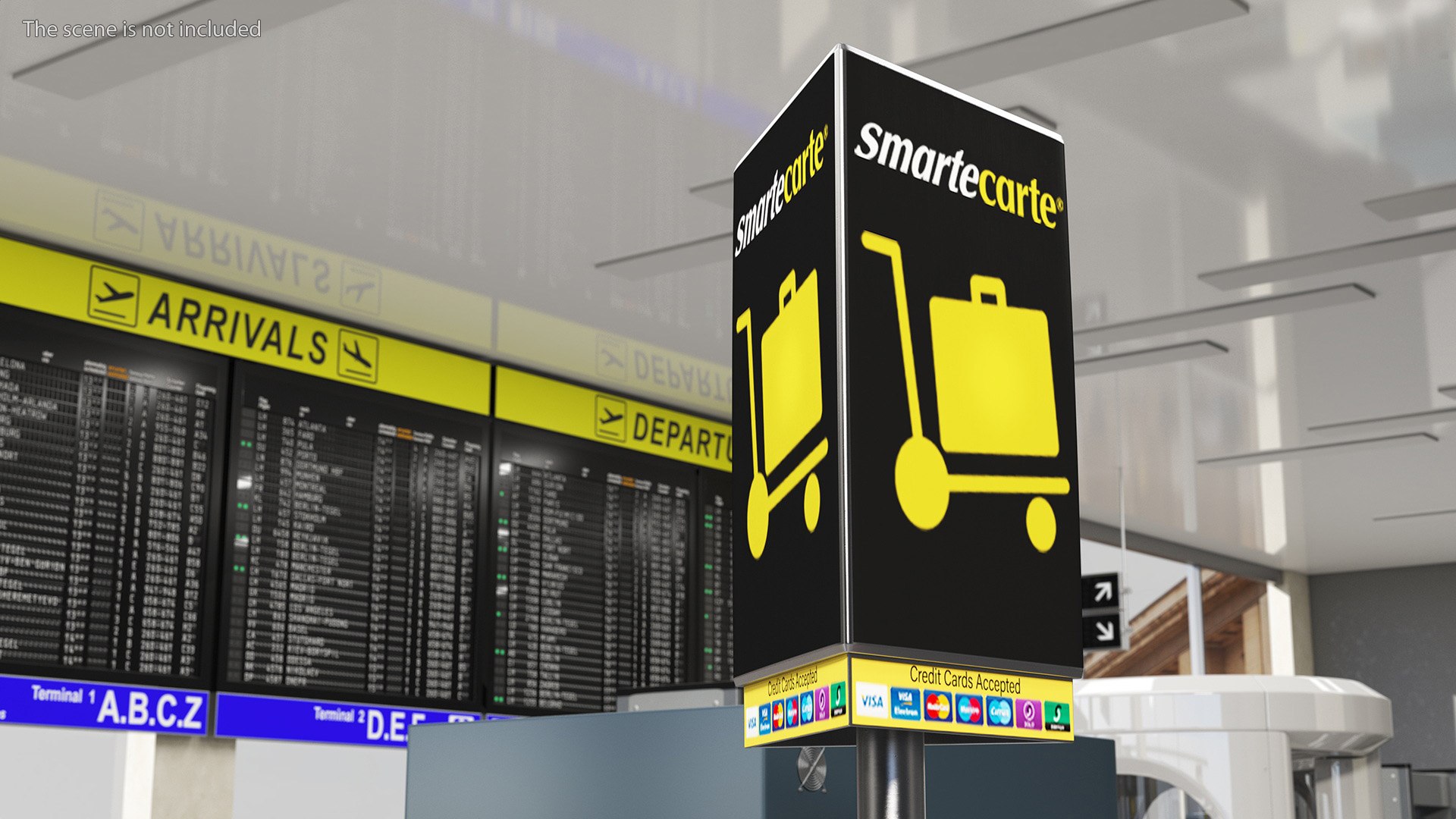 3D Airport Luggage Cart Management Unit Smartecarte Model - TurboSquid ...