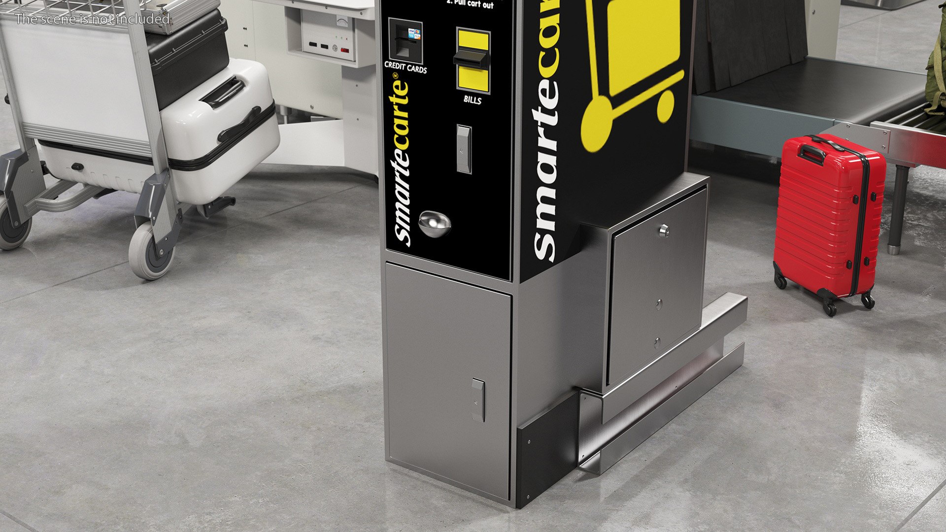 3D Airport Luggage Cart Management Unit Smartecarte Model - TurboSquid ...