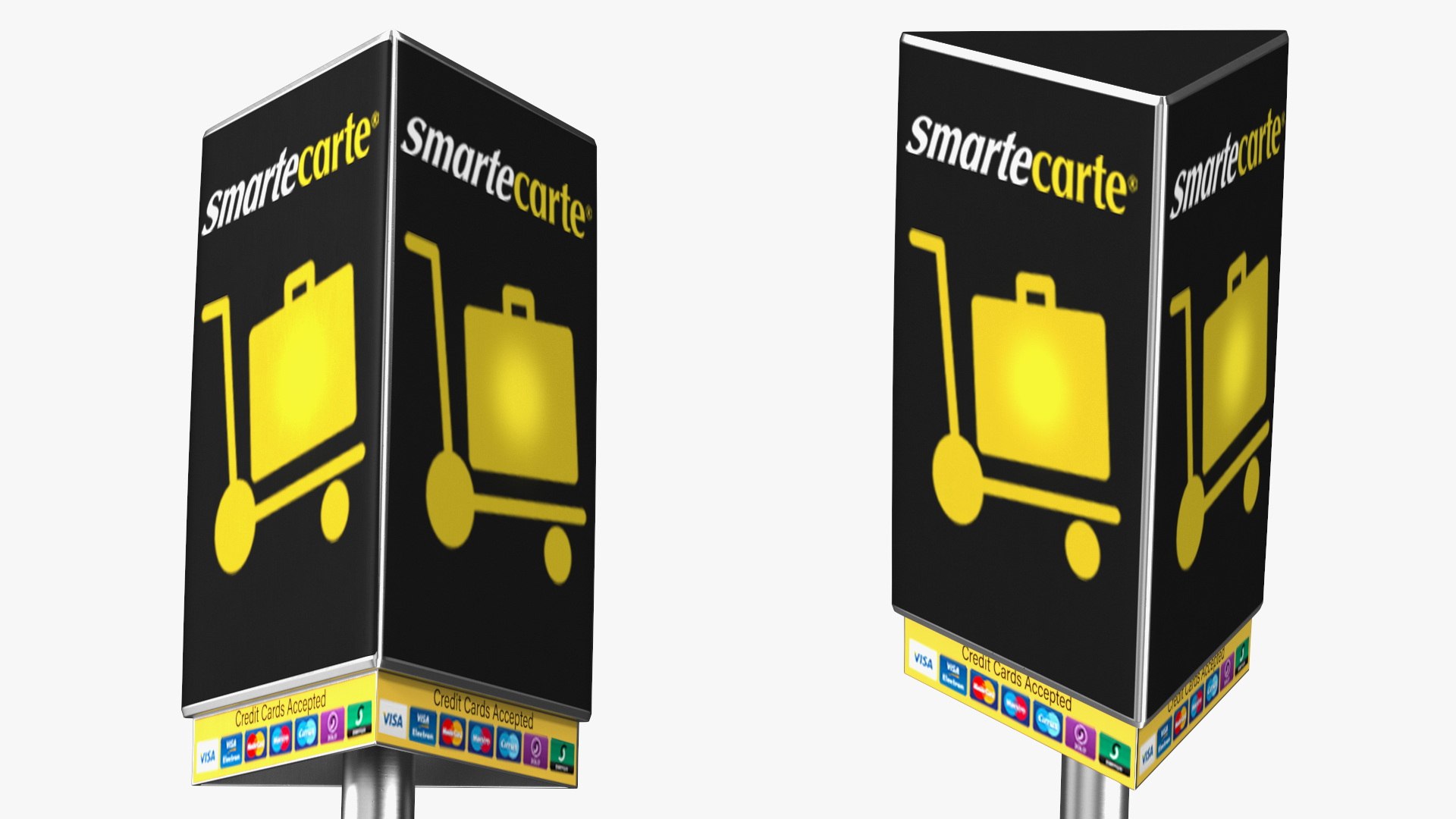 3D Airport Luggage Cart Management Unit Smartecarte Model - TurboSquid ...