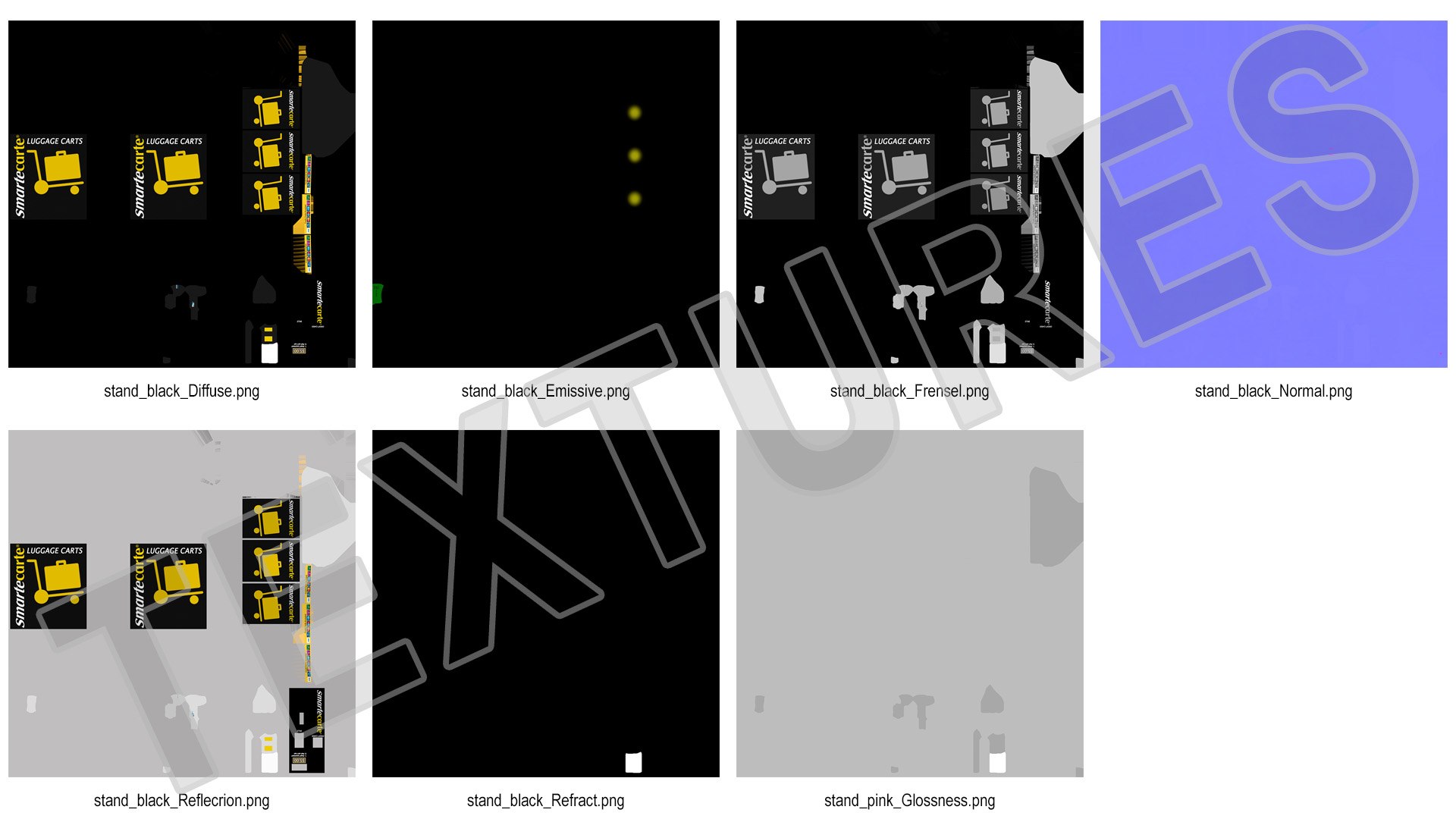 3D Airport Luggage Cart Management Unit Smartecarte Model - TurboSquid ...