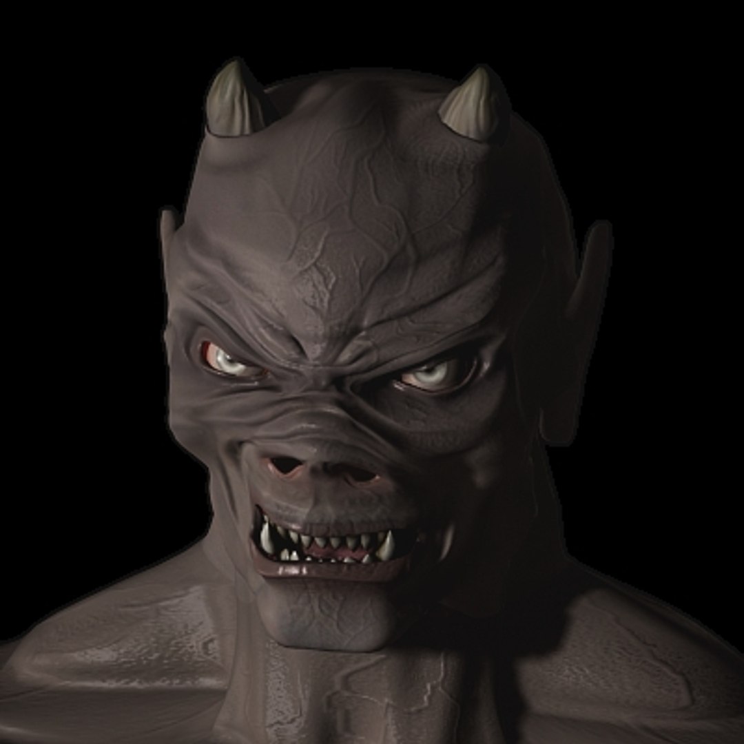 Realistic Devil Head 3d Model
