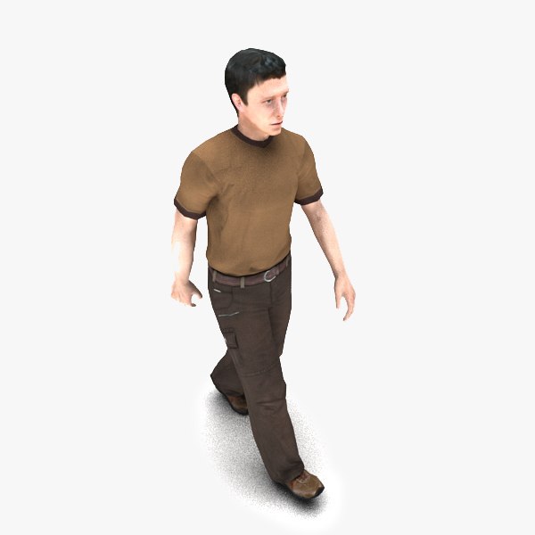 3d model walking human animation
