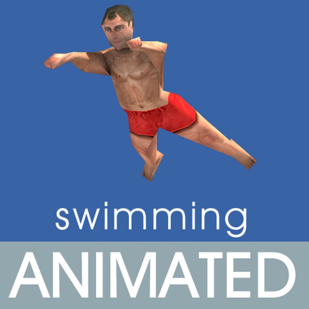 3d Model Of People Swimming Animations