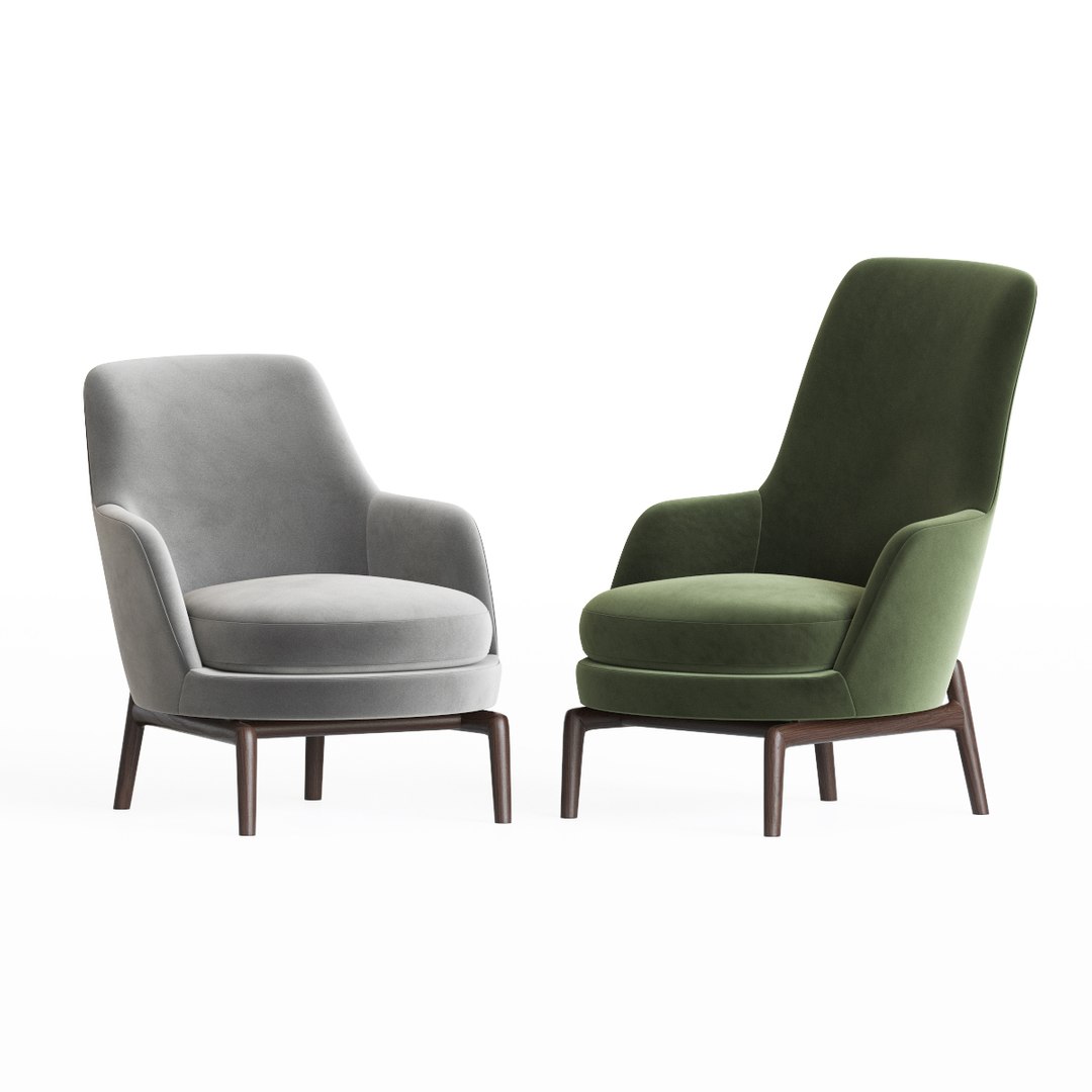 Flexform Leda Armchair Set Model - TurboSquid 1544236