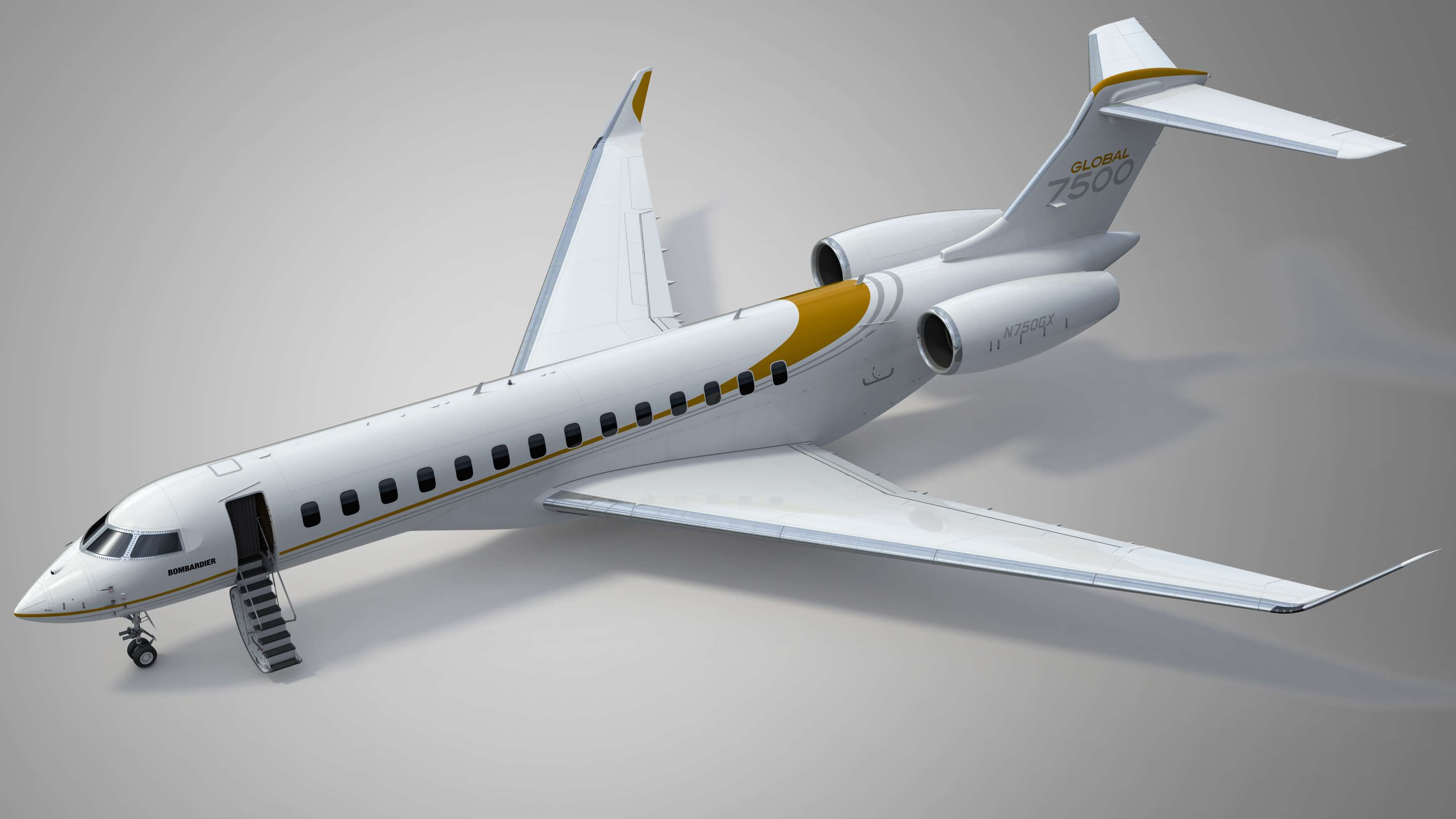 조종석과 인테리어를 갖춘 Bombardier Global 7500 조작형 대형 비즈니스 제트기 3D 모델 - TurboSquid ...