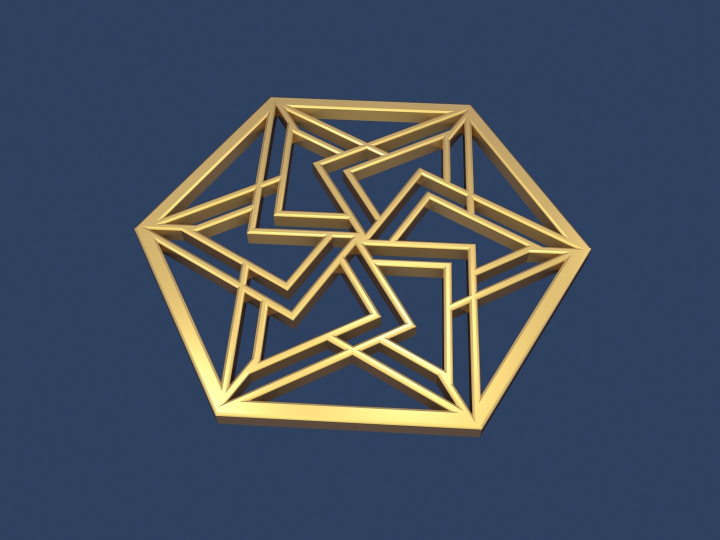 3D Star David Hexagon Model - TurboSquid 1429481