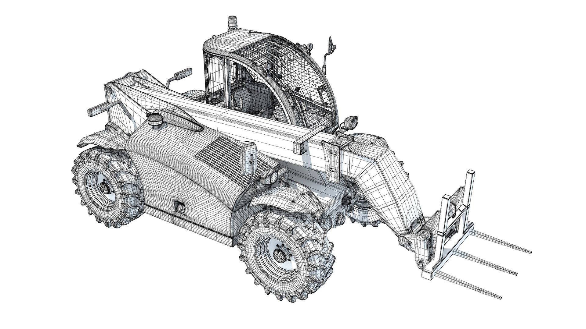 3D Telescopic Handler Model - TurboSquid 1690040