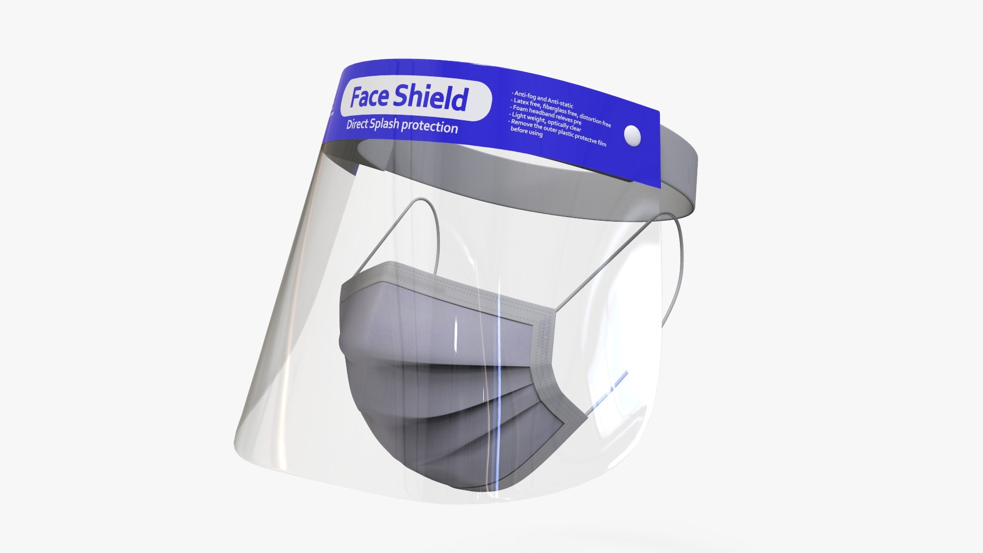 3D Face Shield Protection Surgical - TurboSquid 1554495