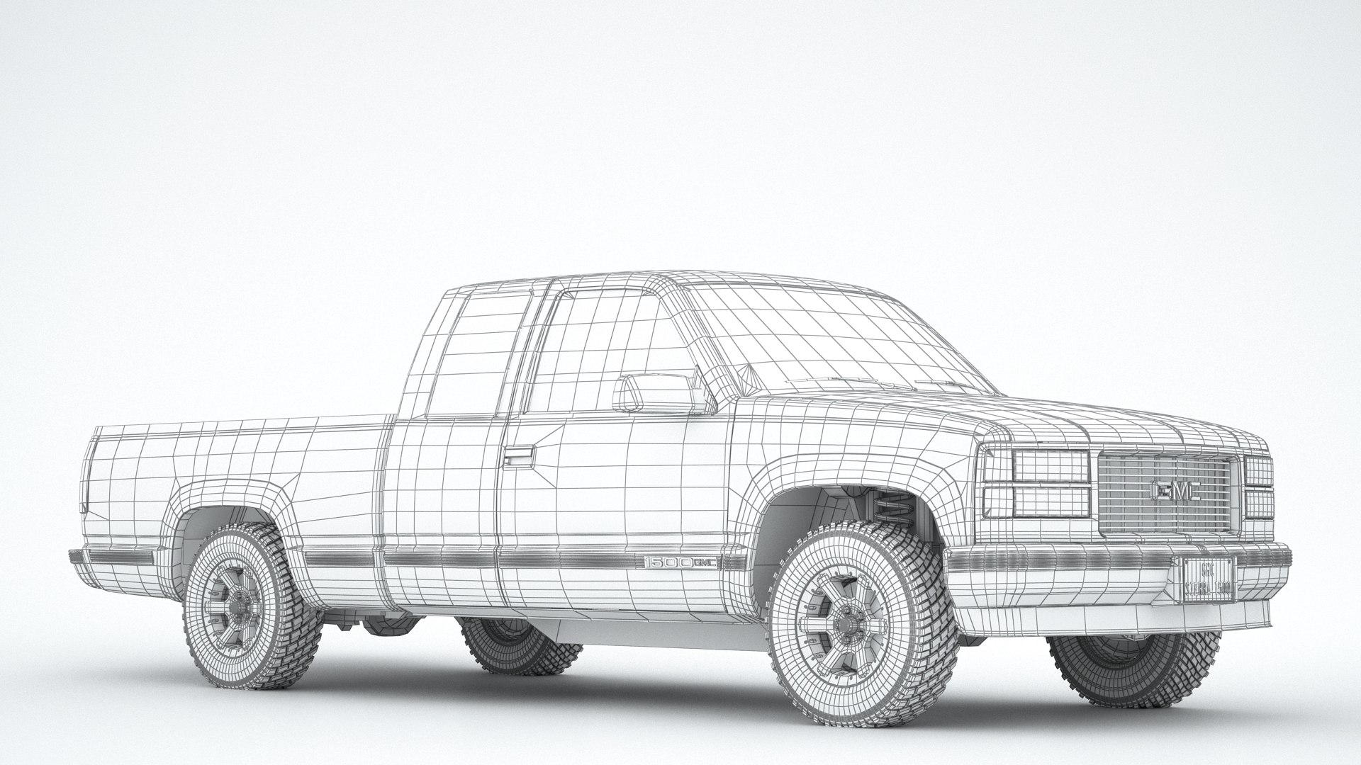 GMC Sierra 1500 1995 3D Model - TurboSquid 2190358