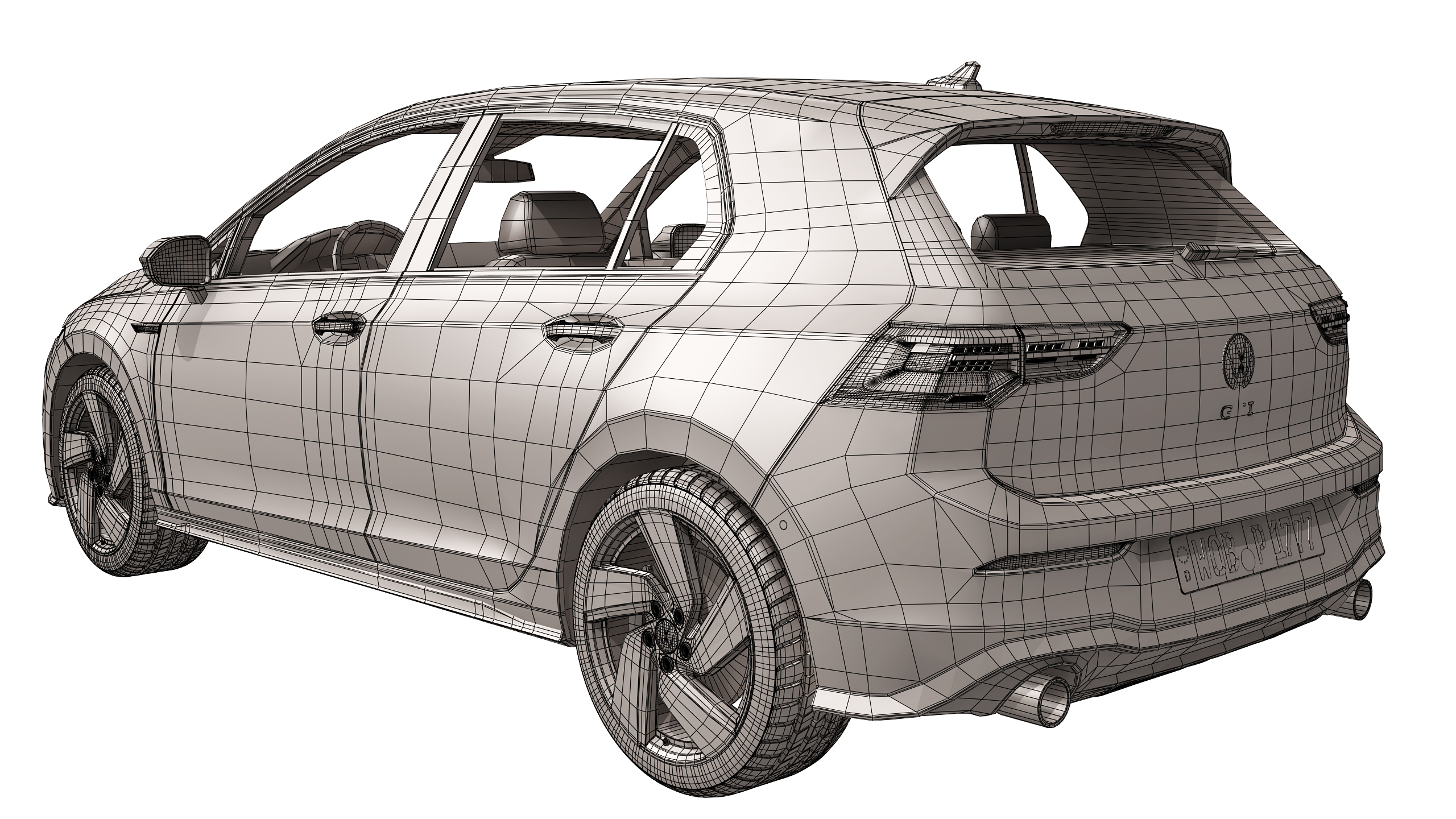 Volkswagen golf gti 3D model - TurboSquid 1672289