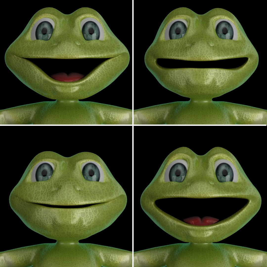 3d Model Of Toony Frog