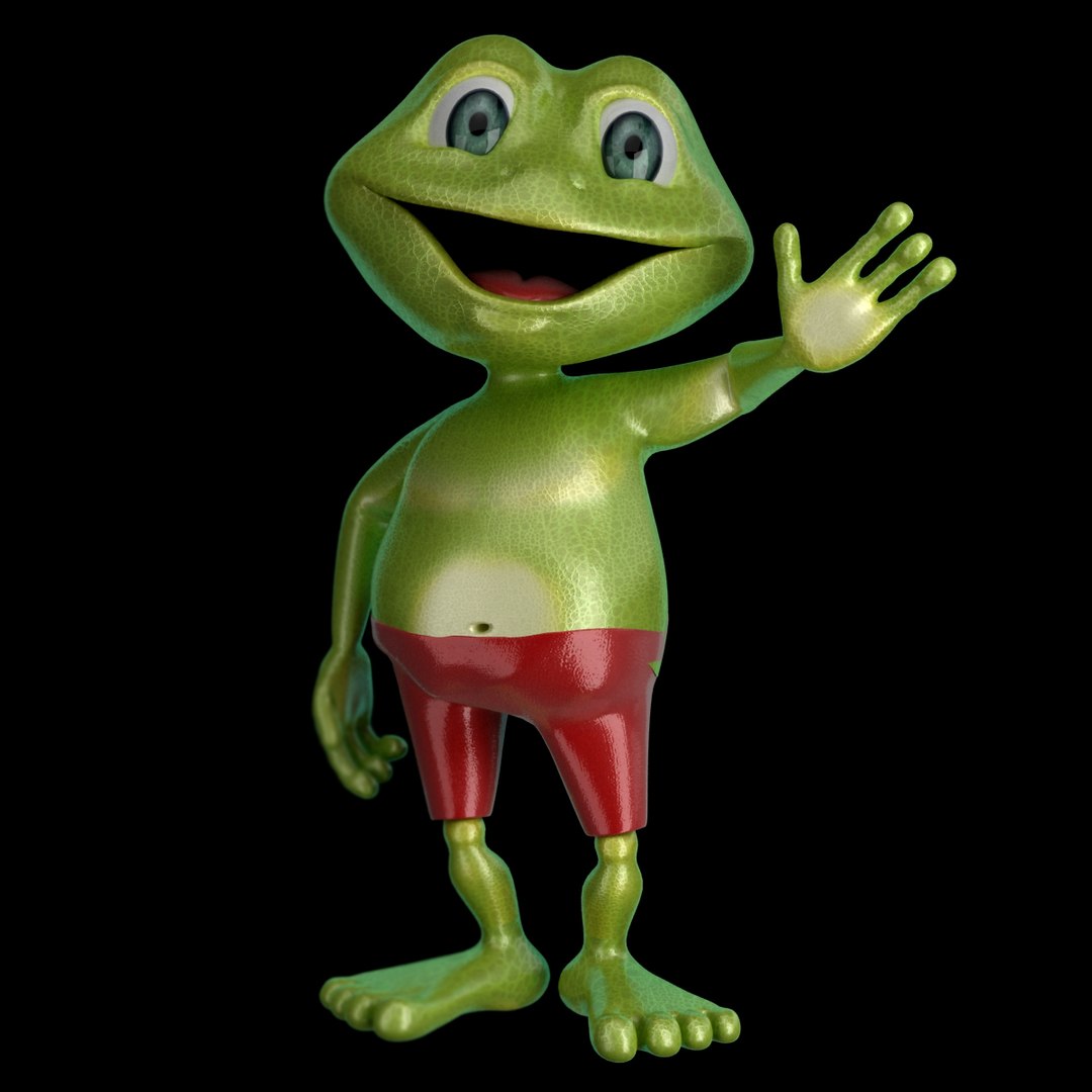 3d Model Of Toony Frog