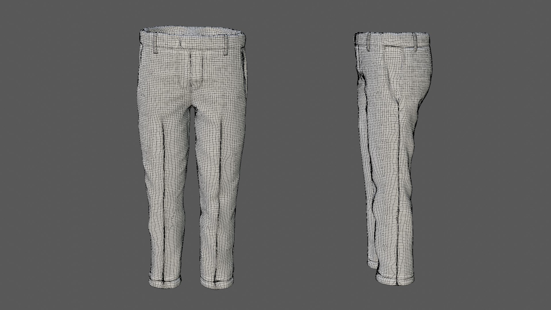 3D Formal Trouser Black Pants Model - TurboSquid 1775843