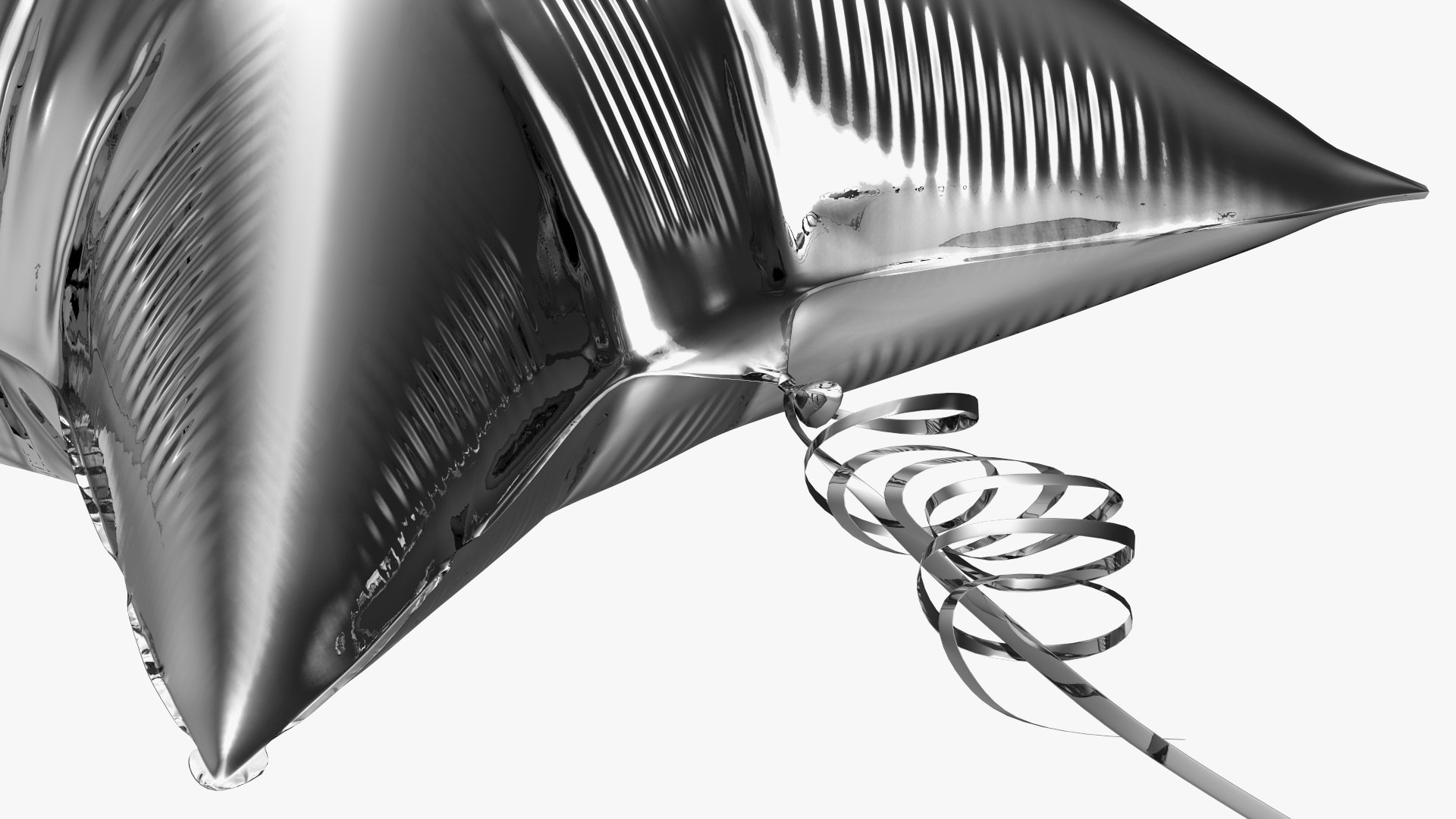 Silver Star Foil Balloon 3d Model Turbosquid 1813310