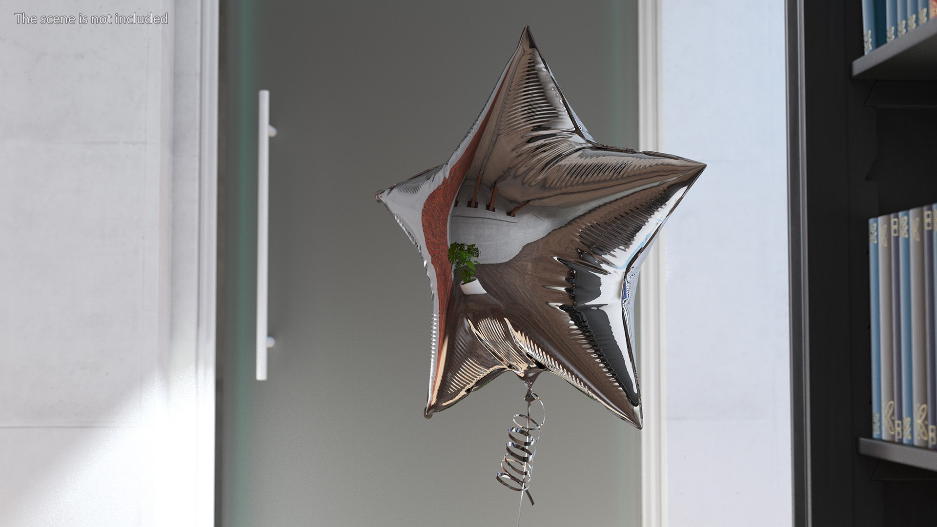 Silver Star Foil Balloon 3d Model Turbosquid 1813310