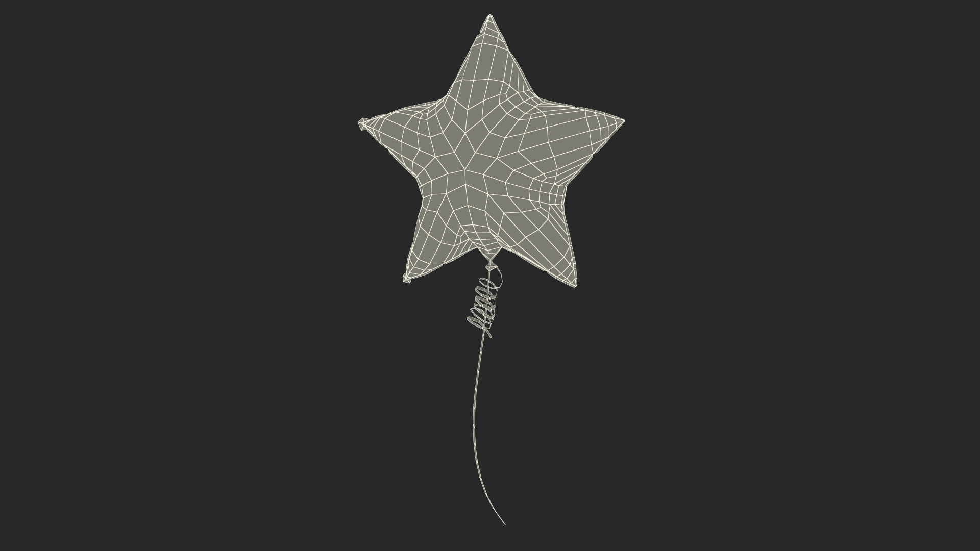 Silver Star Foil Balloon 3d Model Turbosquid 1813310