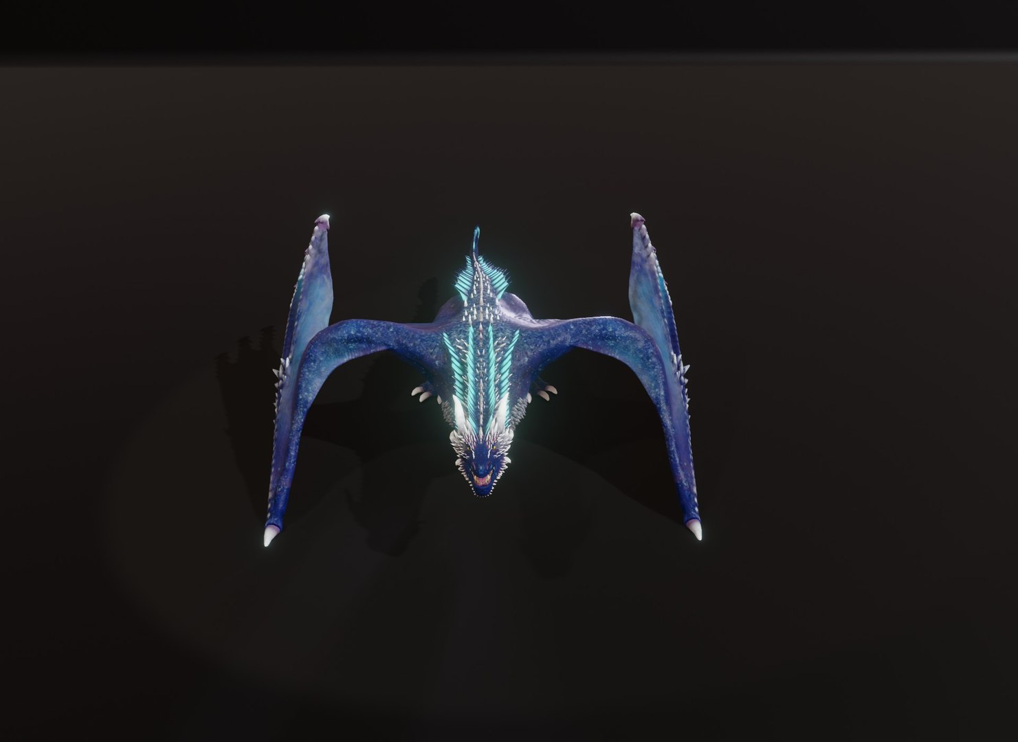 Realistic Blue Wyvern Animated Game-ready Low-poly 3D Model 3D Model ...