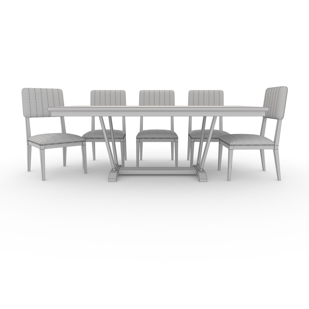 Dining Set 6 3D - TurboSquid 2334948