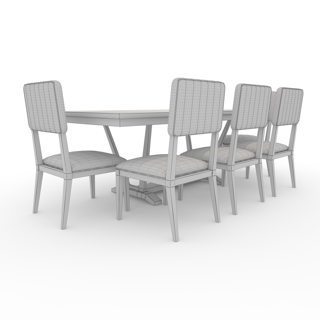 Dining Set 6 3D - TurboSquid 2334948