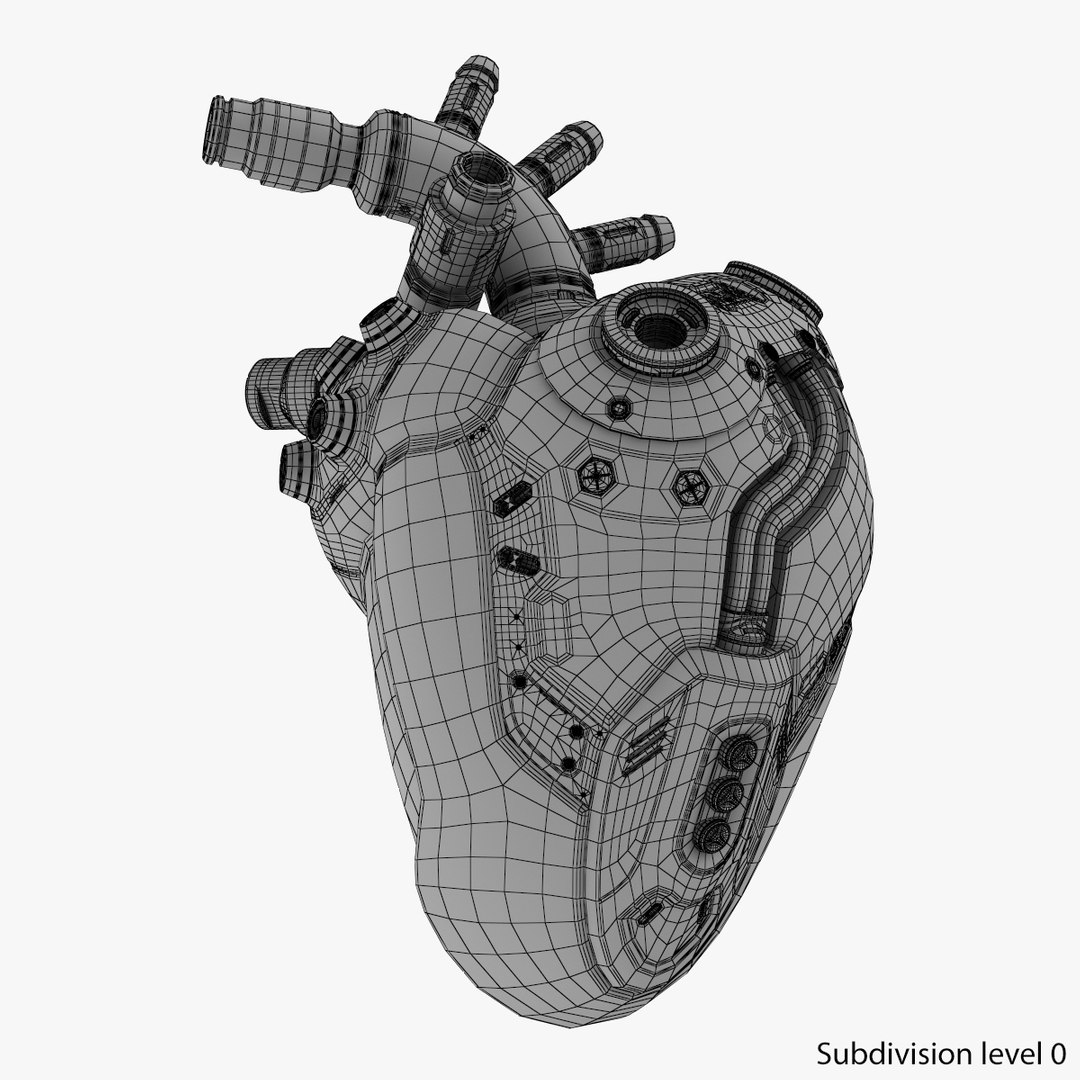 Cyber Heart 2 Organized 3D - TurboSquid 1549556