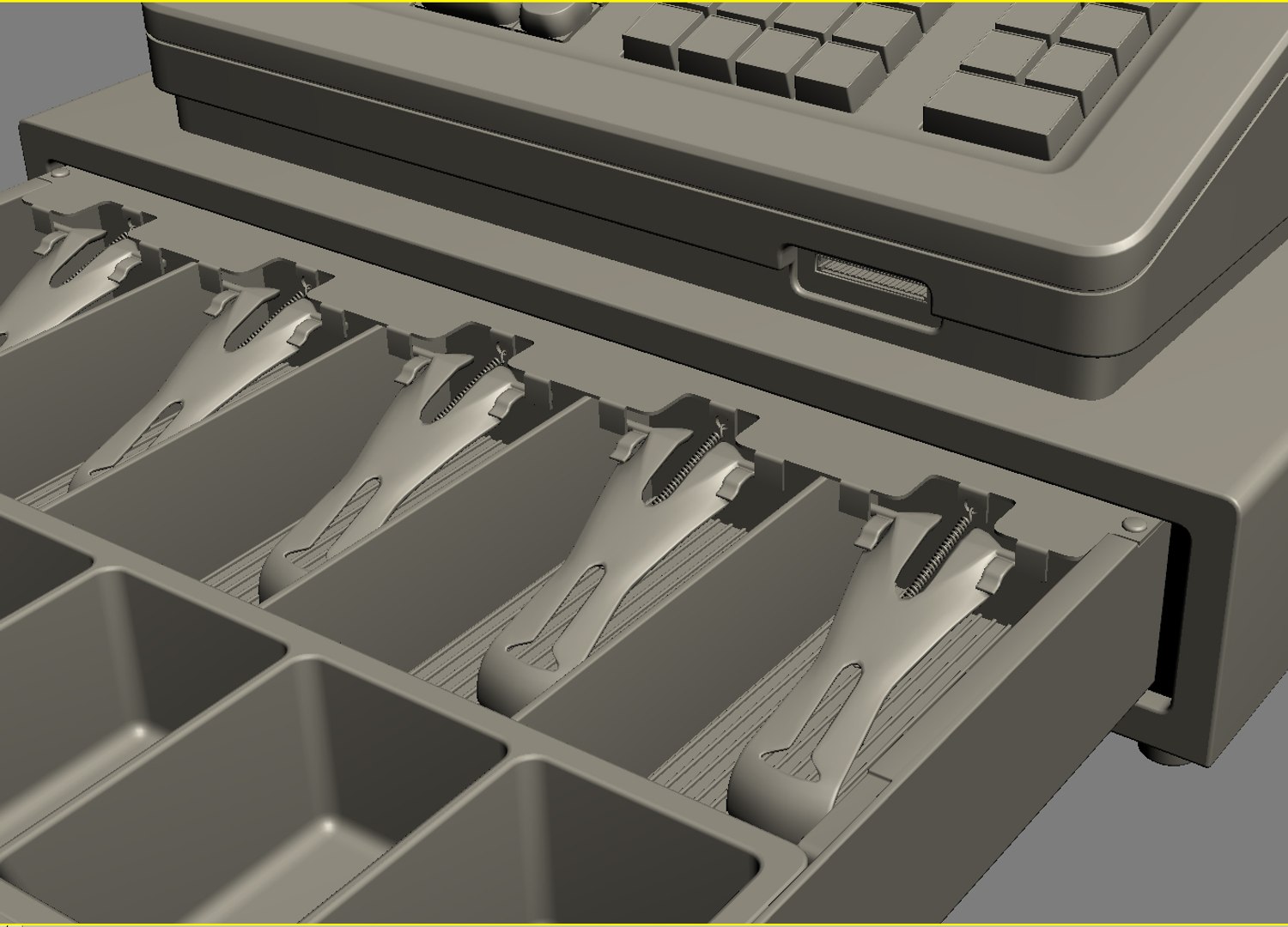 3d Model Cash Register Sharp Er-a347