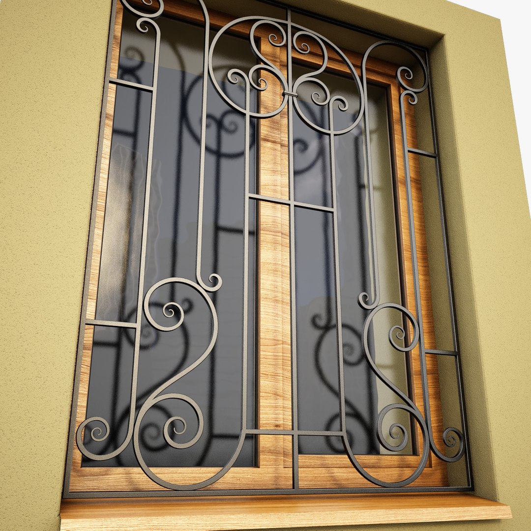 Windows Security Bars 3d Model