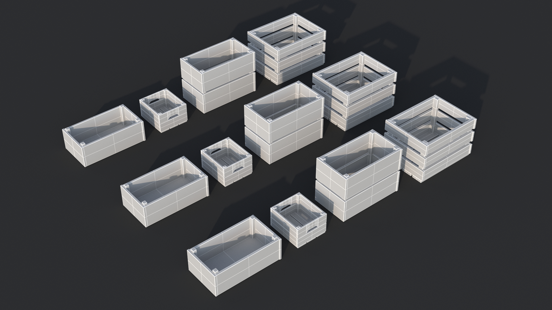 Wooden Box Collection 3D Model - TurboSquid 2227549