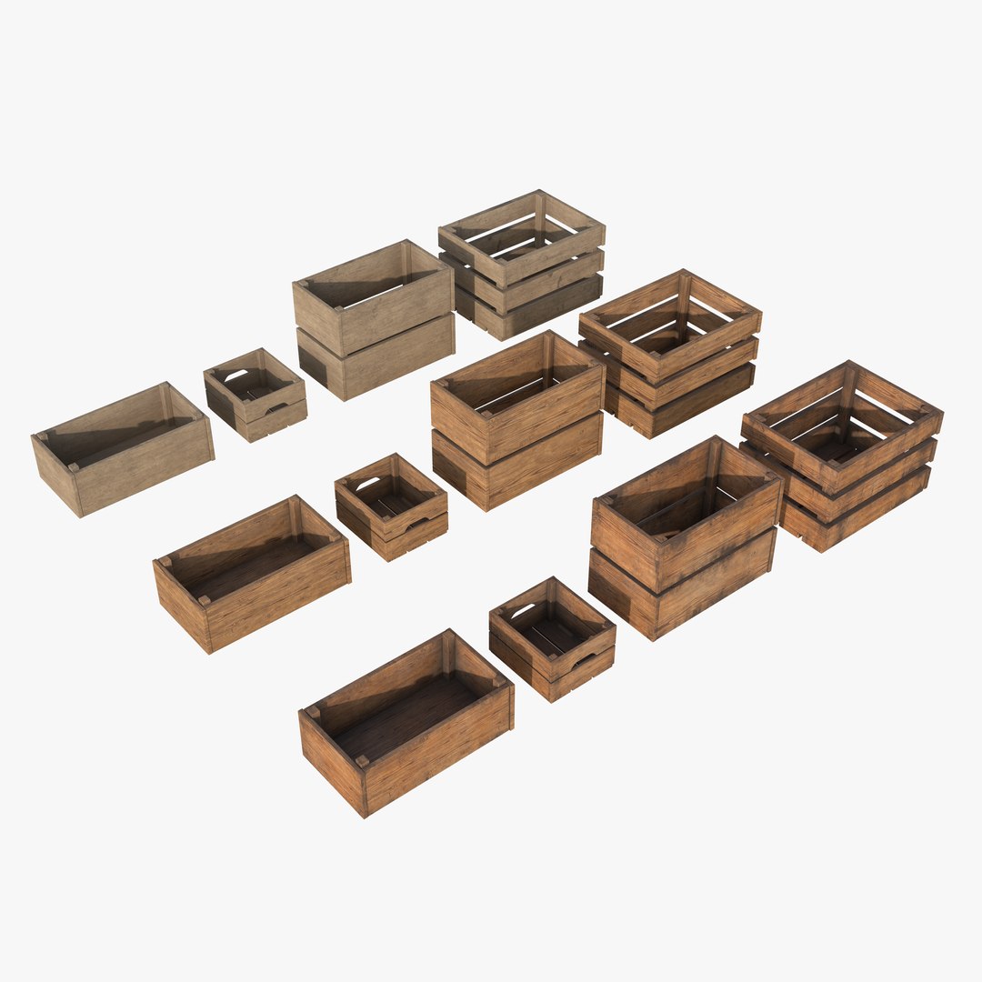Wooden Box Collection 3D Model - TurboSquid 2227549