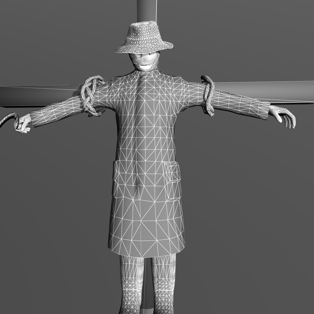 3d Scarecrow Scare Crow Model