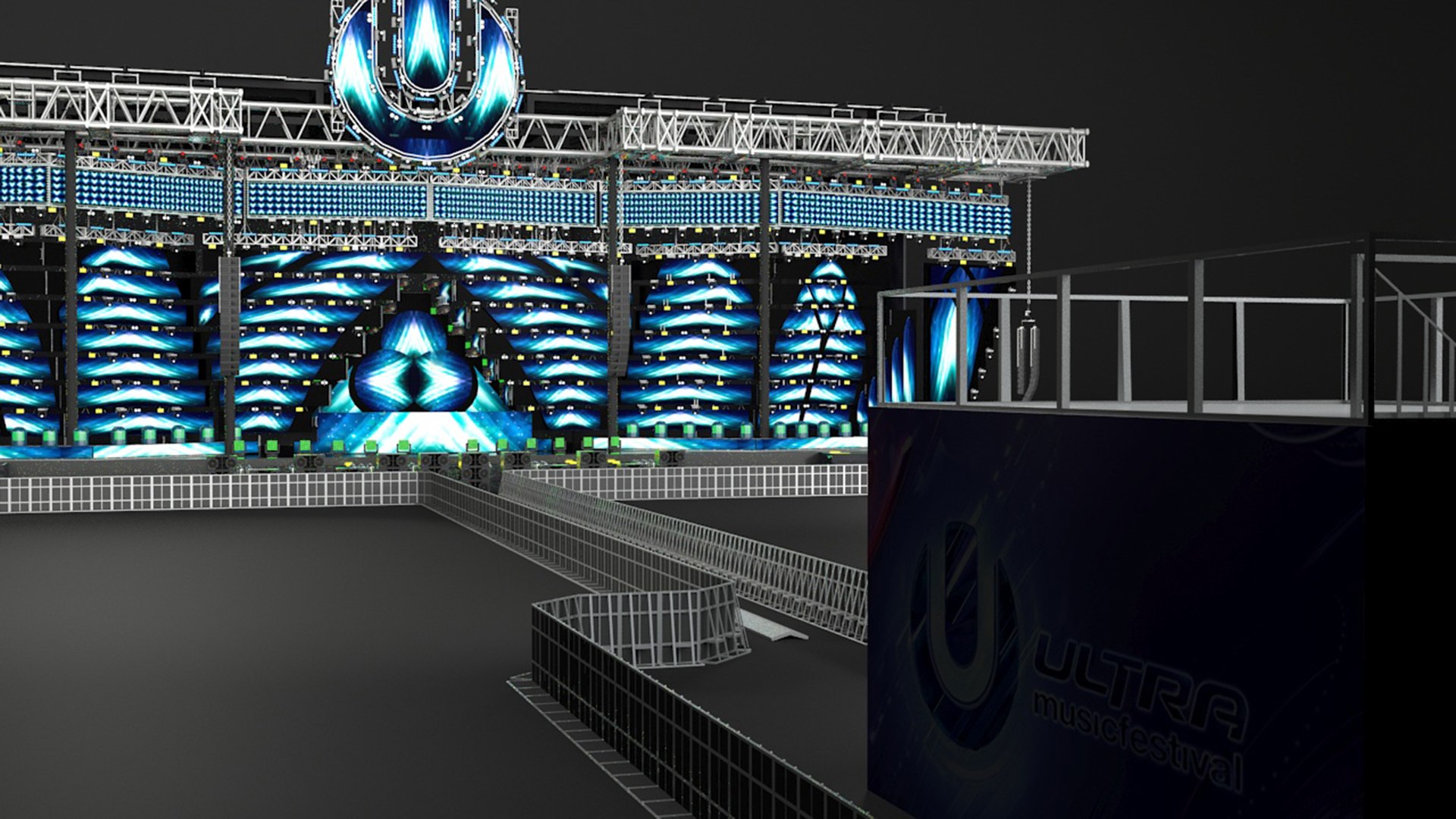 Ultra Music Festival 2020 Main Stage Pioneer DJM 3D Model - TurboSquid ...