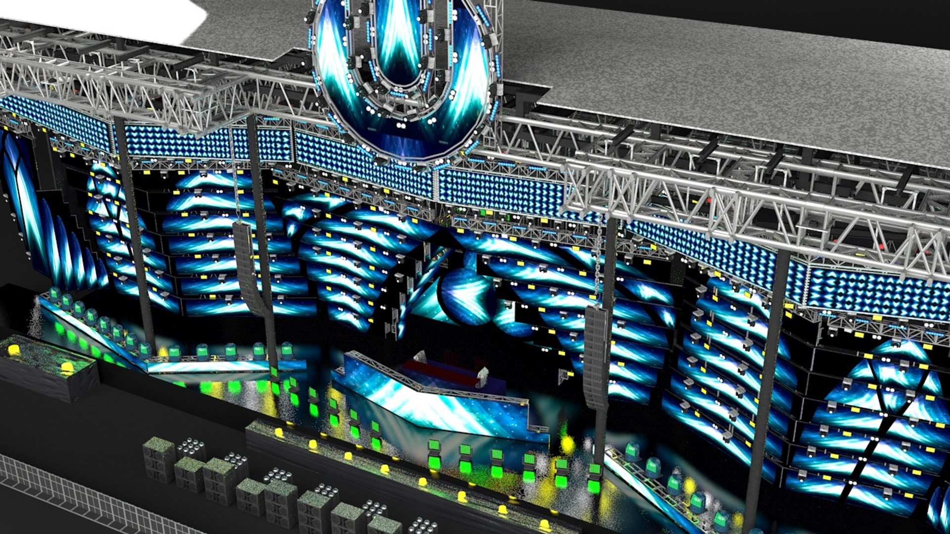 Ultra Music Festival 2020 Main Stage Pioneer DJM 3D Model - TurboSquid ...
