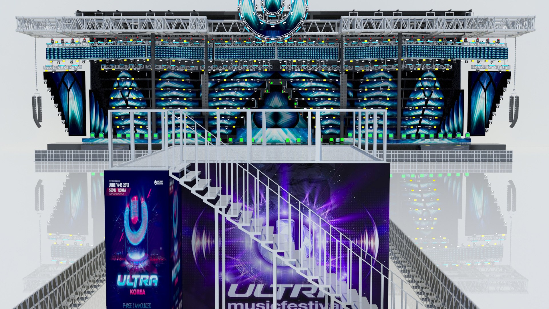 Ultra Music Festival 2020 Main Stage Pioneer DJM 3D Model - TurboSquid ...