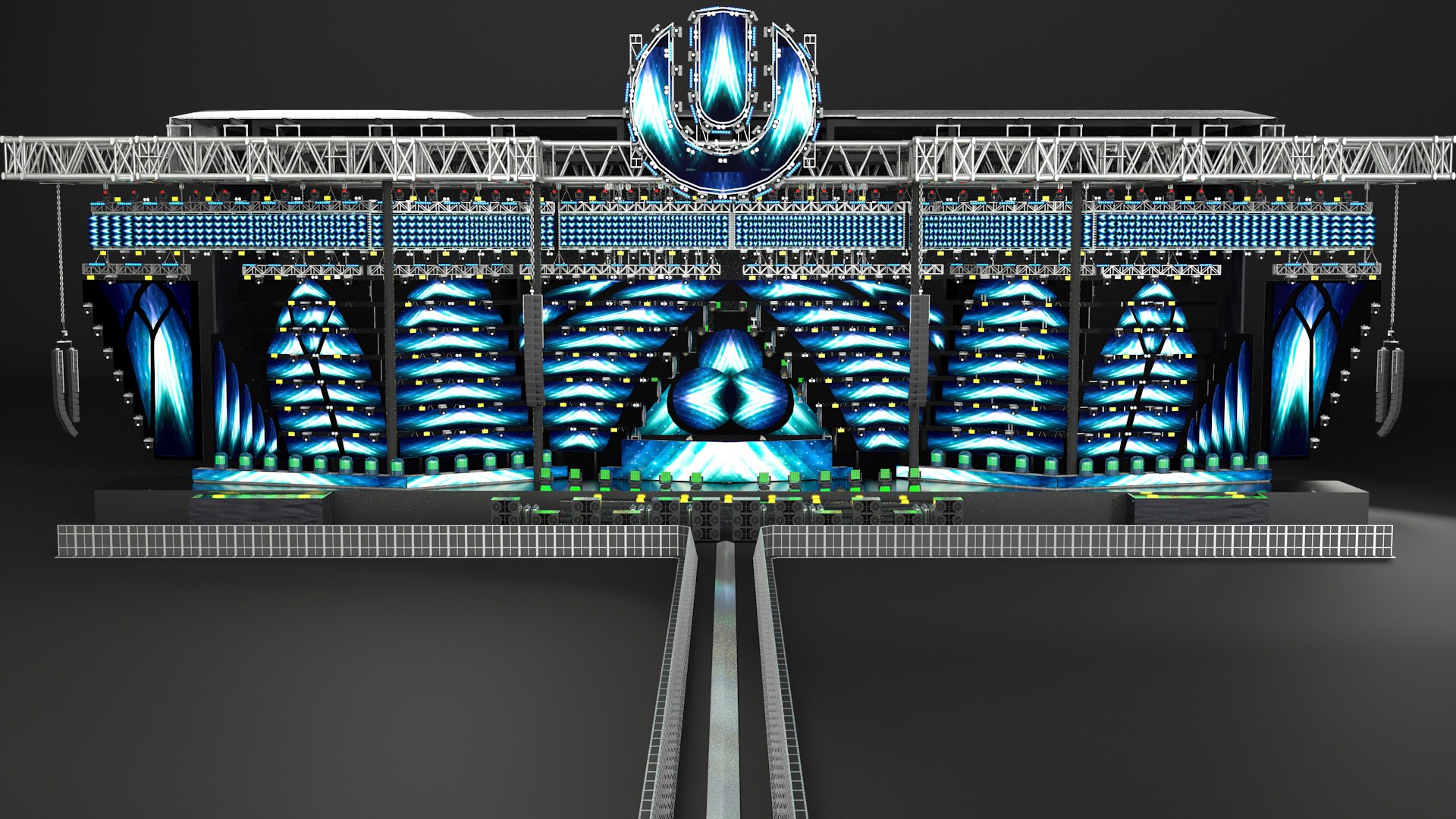 Ultra Music Festival 2020 Main Stage Pioneer DJM 3D Model - TurboSquid ...