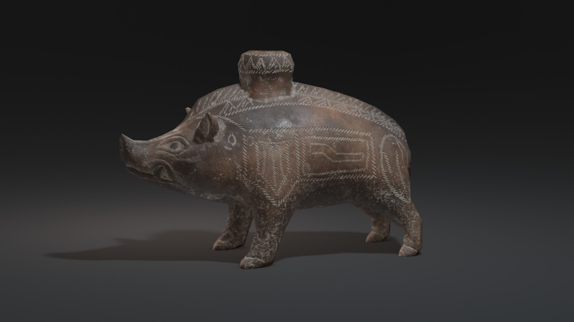 Boar Vessel 600-500BC Etruscan Ceramic 3D Model - TurboSquid 1811566