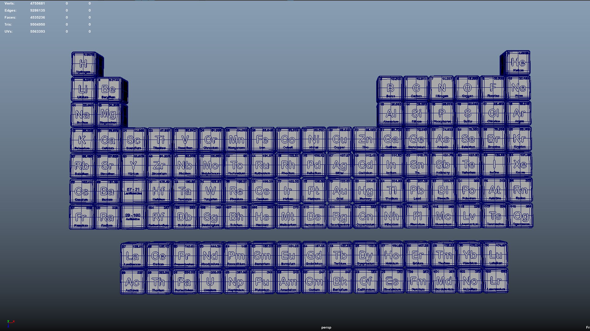3D Periodic Table Of The Elements - TurboSquid 2132423
