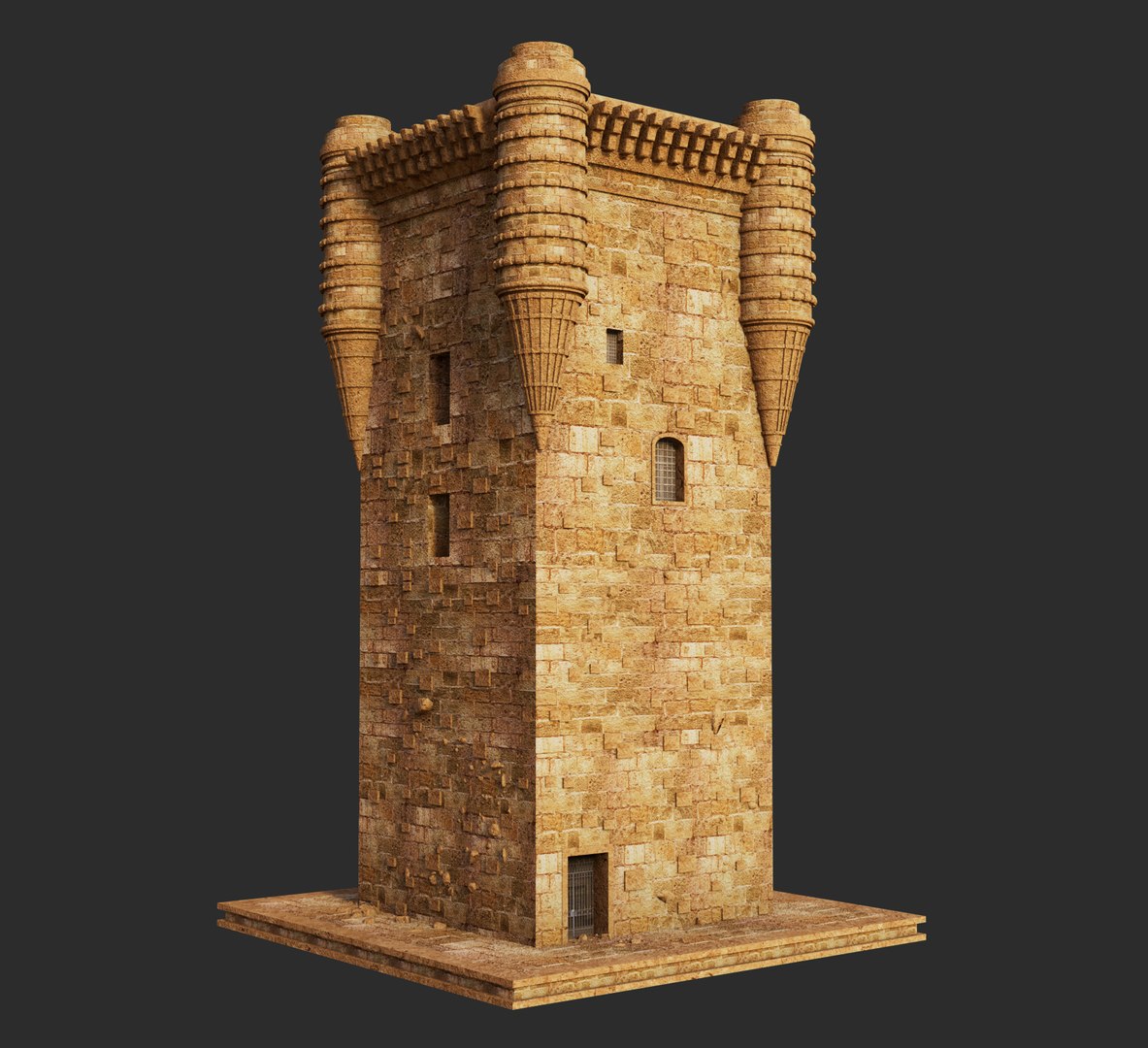 Free Ancient Spanish Tower 3D Model - TurboSquid 2288510