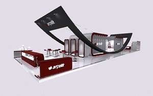 exhibition display booth 3d model
