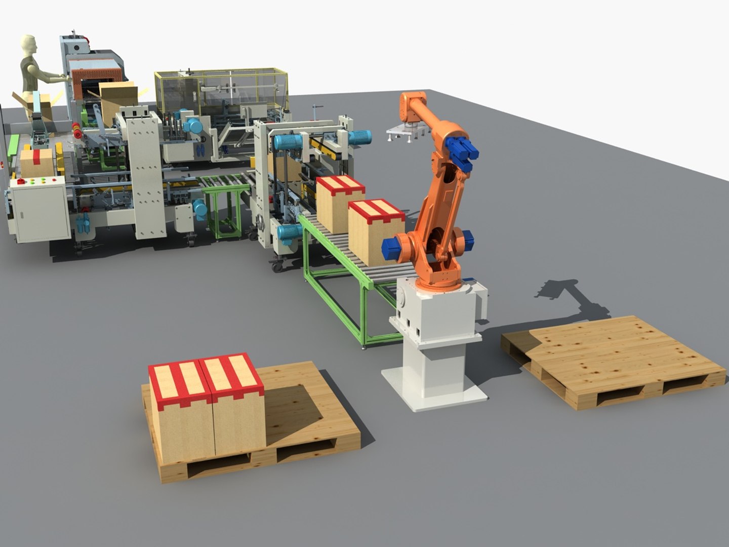 Automatic Sealing Packing Line 3D - TurboSquid 1206730