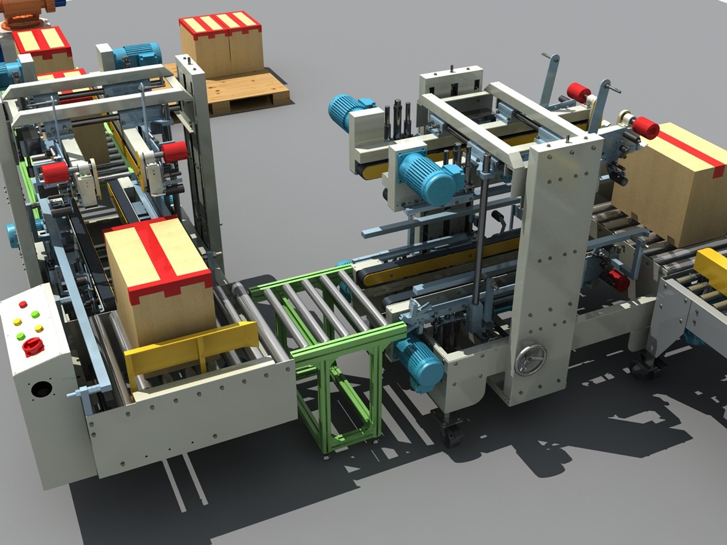 Automatic Sealing Packing Line 3D - TurboSquid 1206730