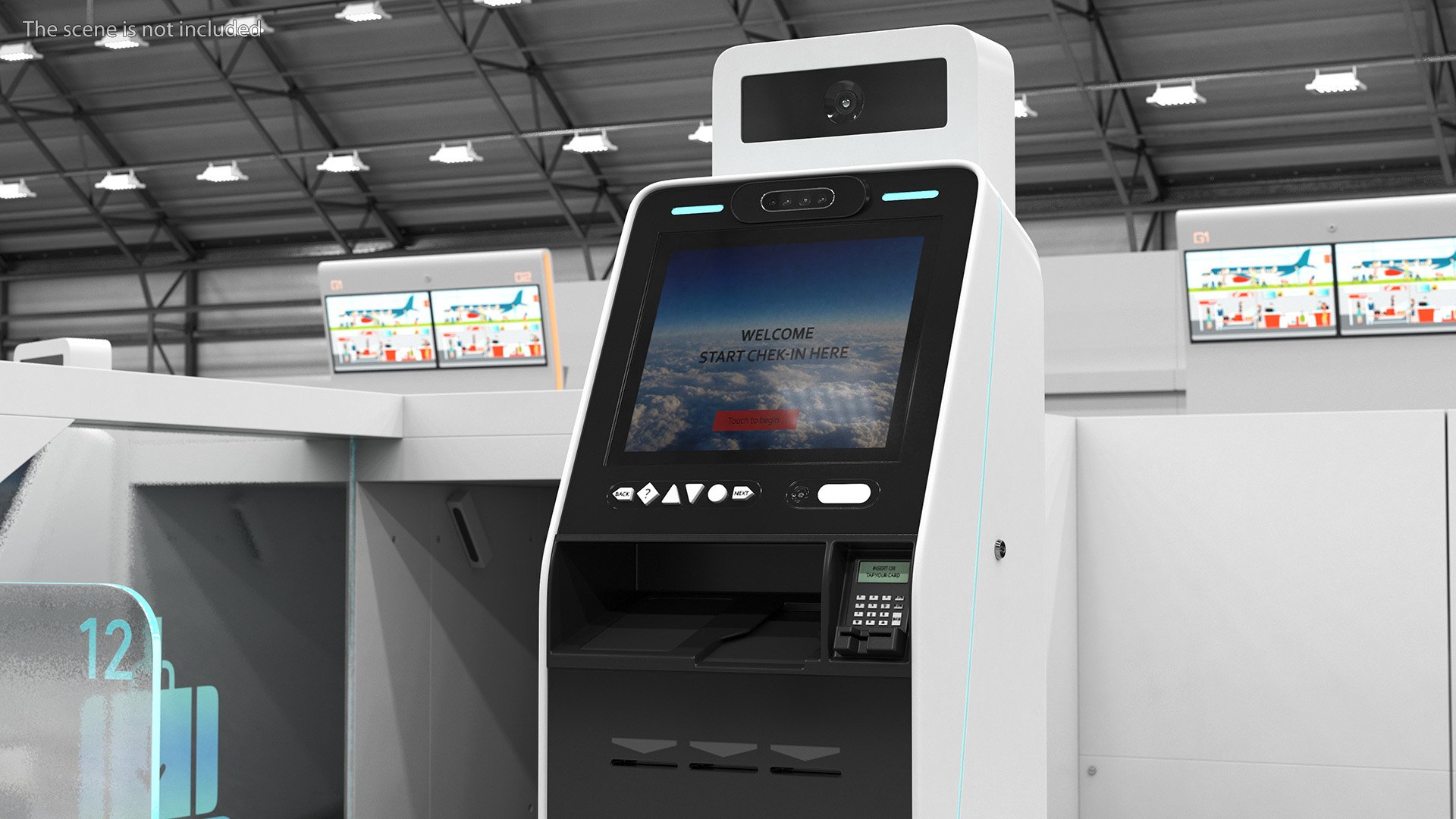 Airport Smart Self Check In Terminal Model - TurboSquid 2159232