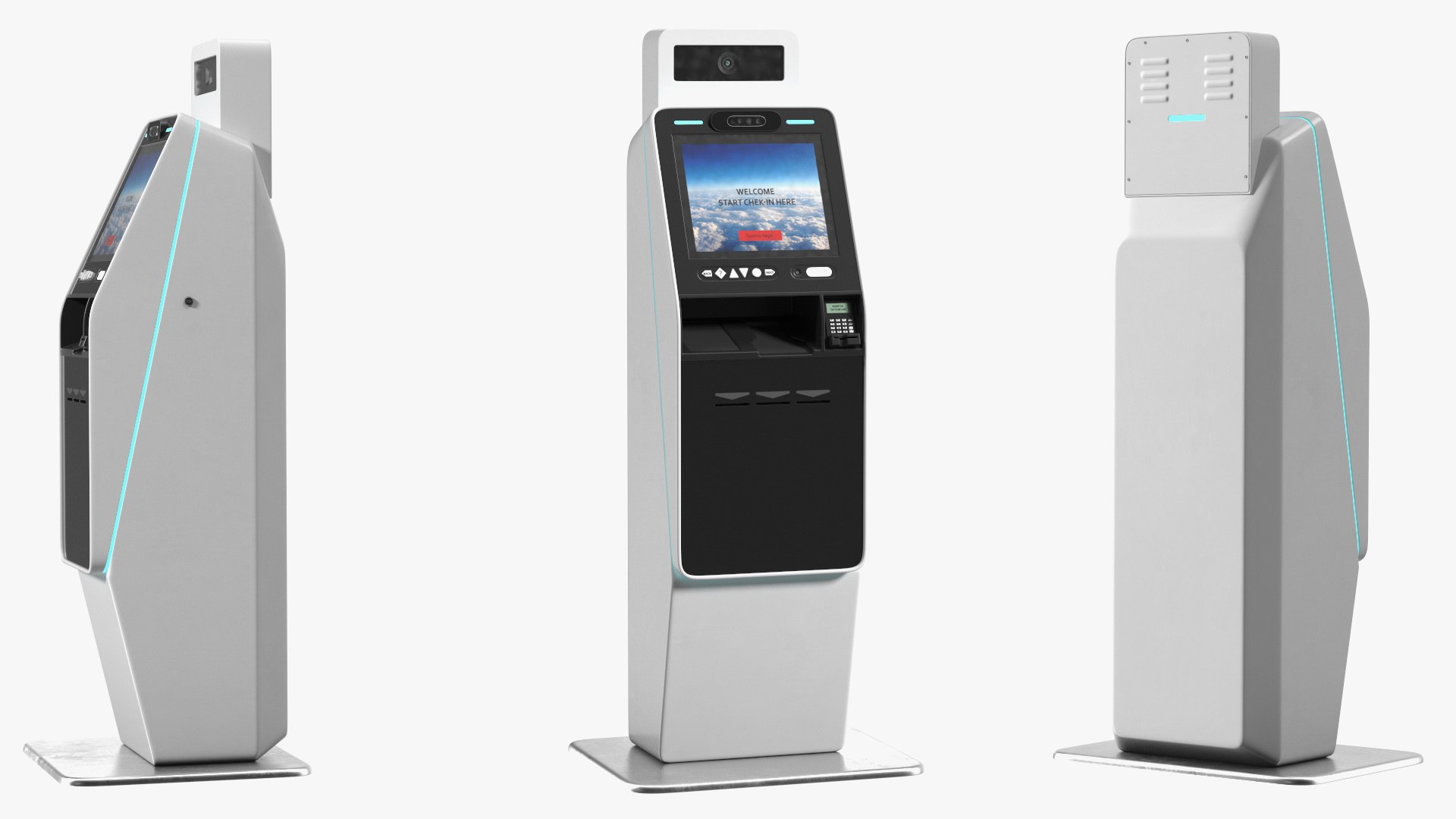 Airport Smart Self Check In Terminal Model - TurboSquid 2159232