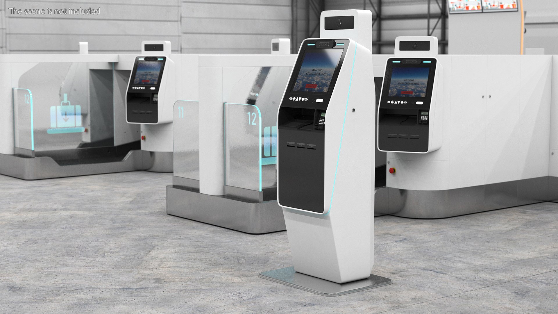 Airport Smart Self Check In Terminal Model - TurboSquid 2159232