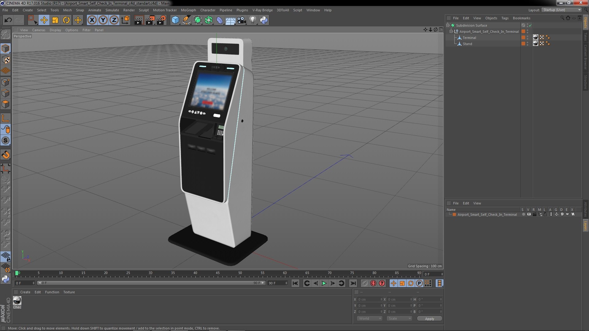 Airport Smart Self Check In Terminal Model - TurboSquid 2159232