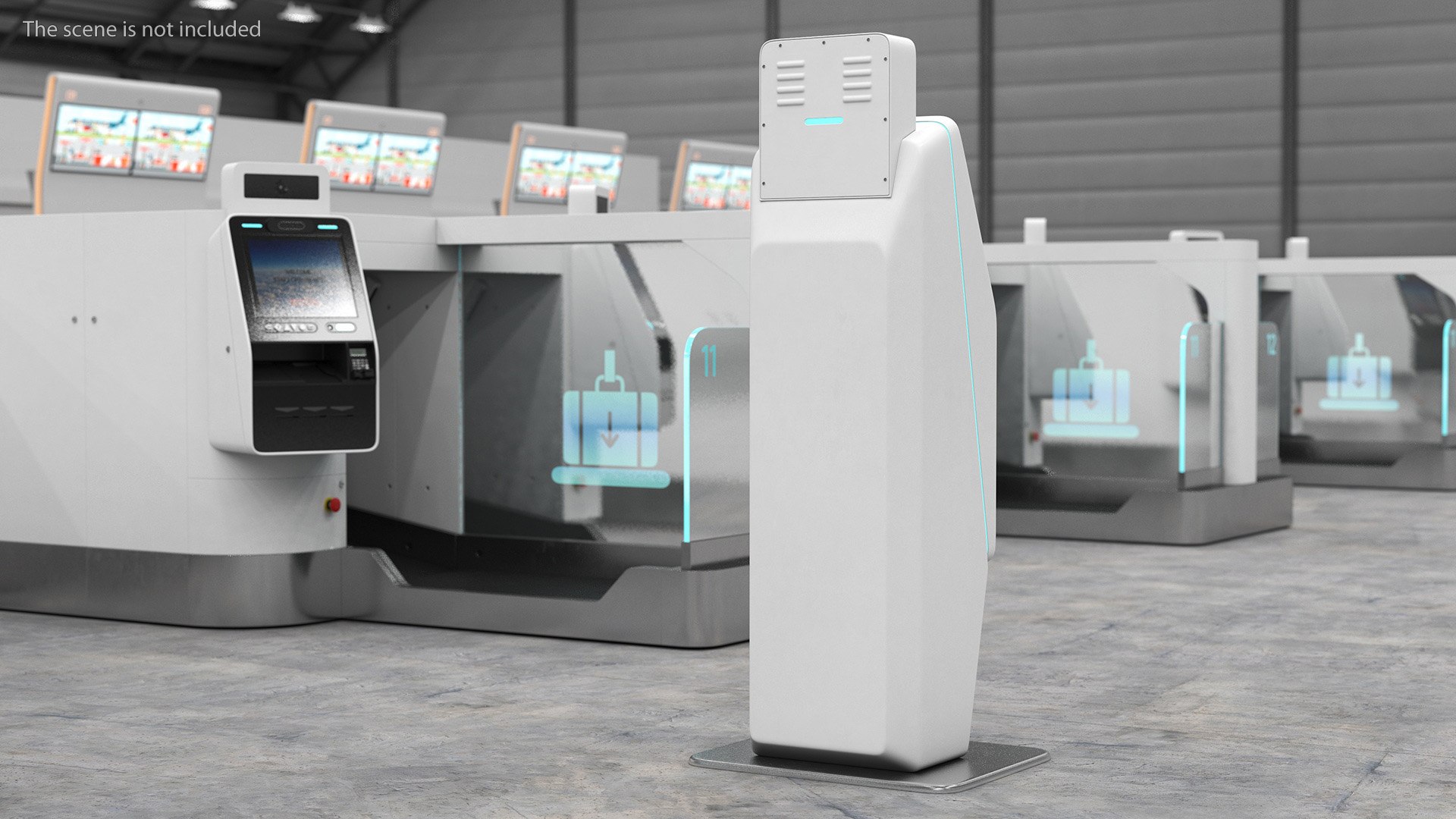 Airport Smart Self Check In Terminal Model - TurboSquid 2159232